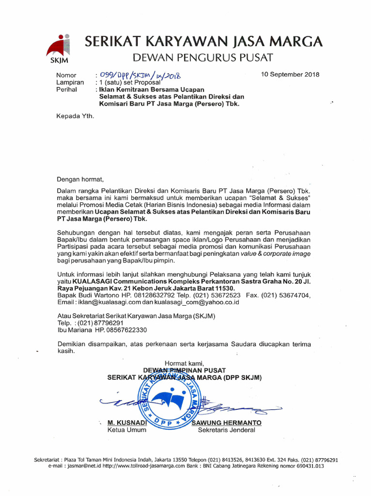 Rekom SKJM - Direksi 2018 | PDF