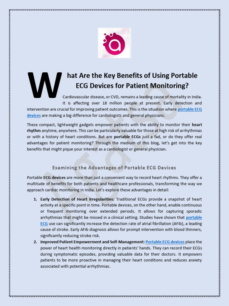 What Are The Key Benefits of Using Portable ECG Devices For Patient ...