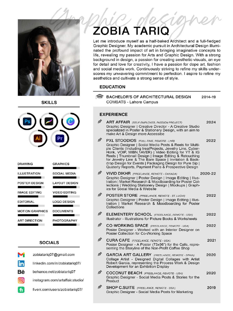 Resume - Zobia Tariq | PDF