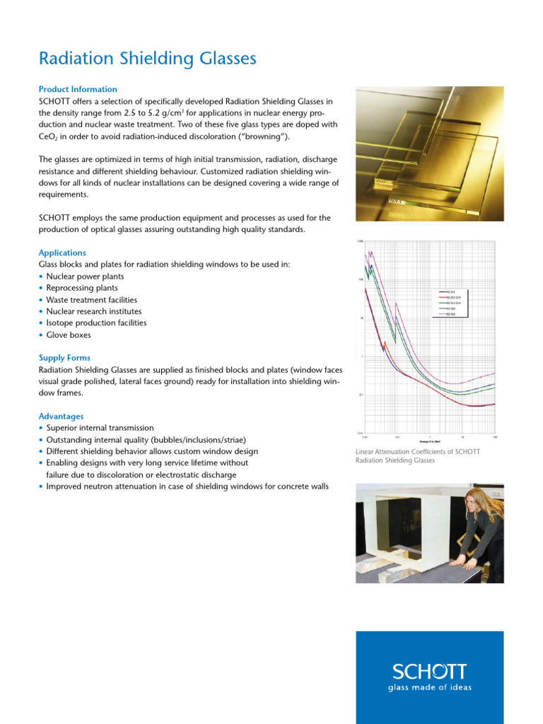 SCHOTT Radiation Shielding Glasses | PDF | Glasses | Radiation
