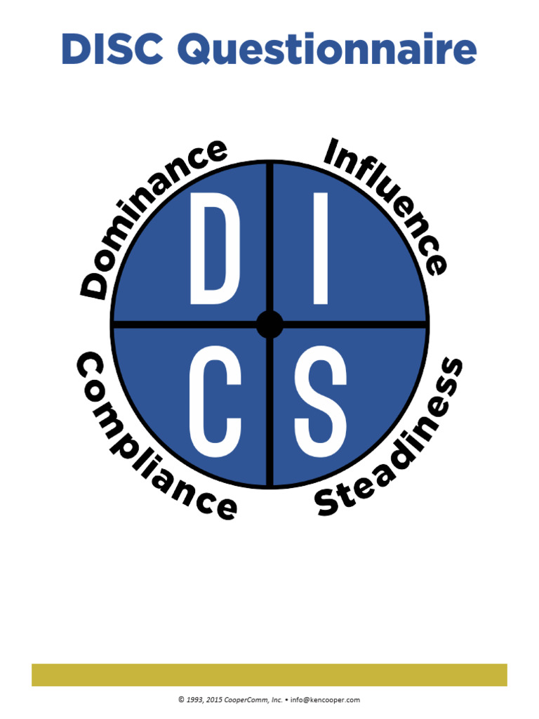 DISC Questionnaire Pre-Work | PDF | Risk | Decision Making