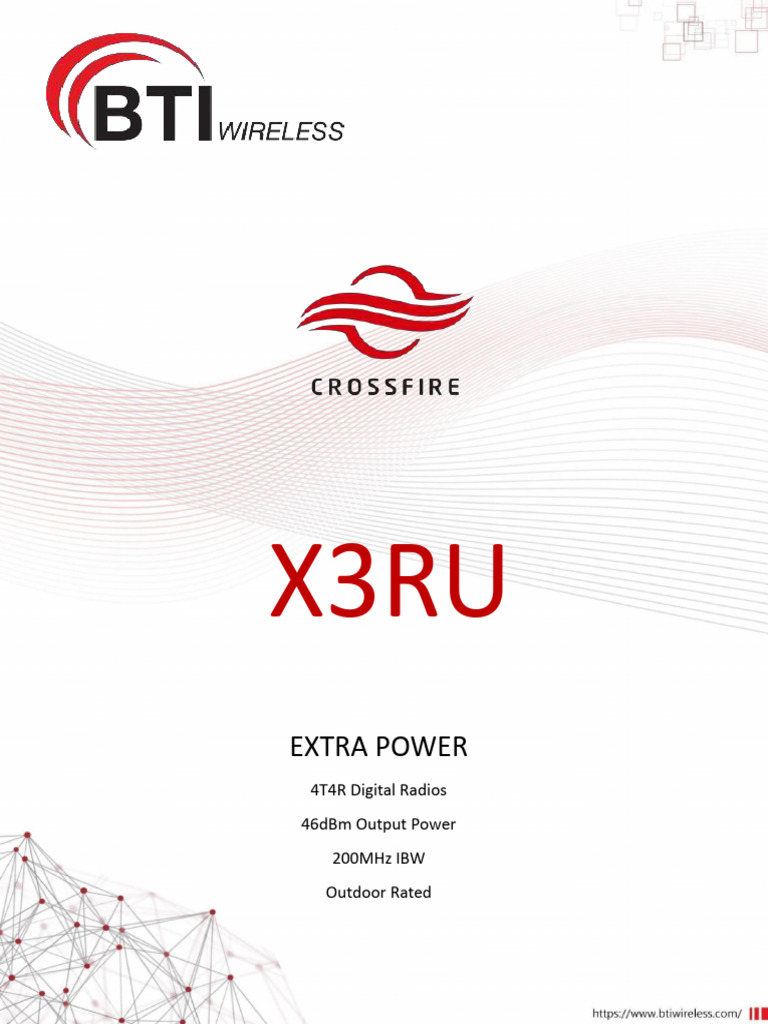 Crossfire X3-Ru Datasheet | PDF | Cellular Network | Optical Fiber