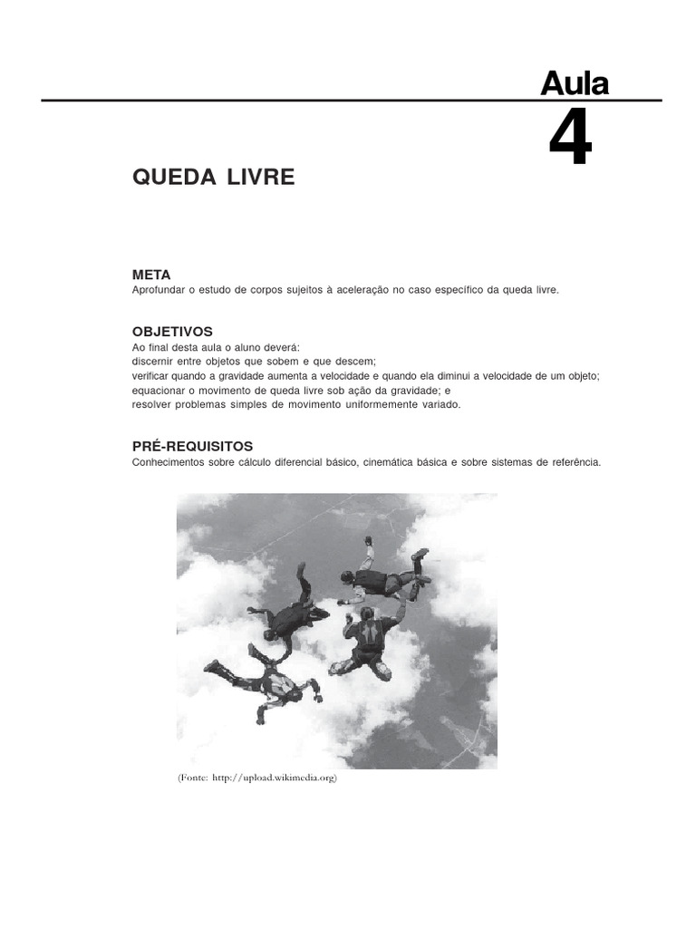 15132916022012fisica Basica Aula 4 | PDF | Tempo | Gravidade