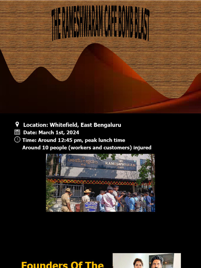 Rameswaram Cafe Bomb Blast | PDF