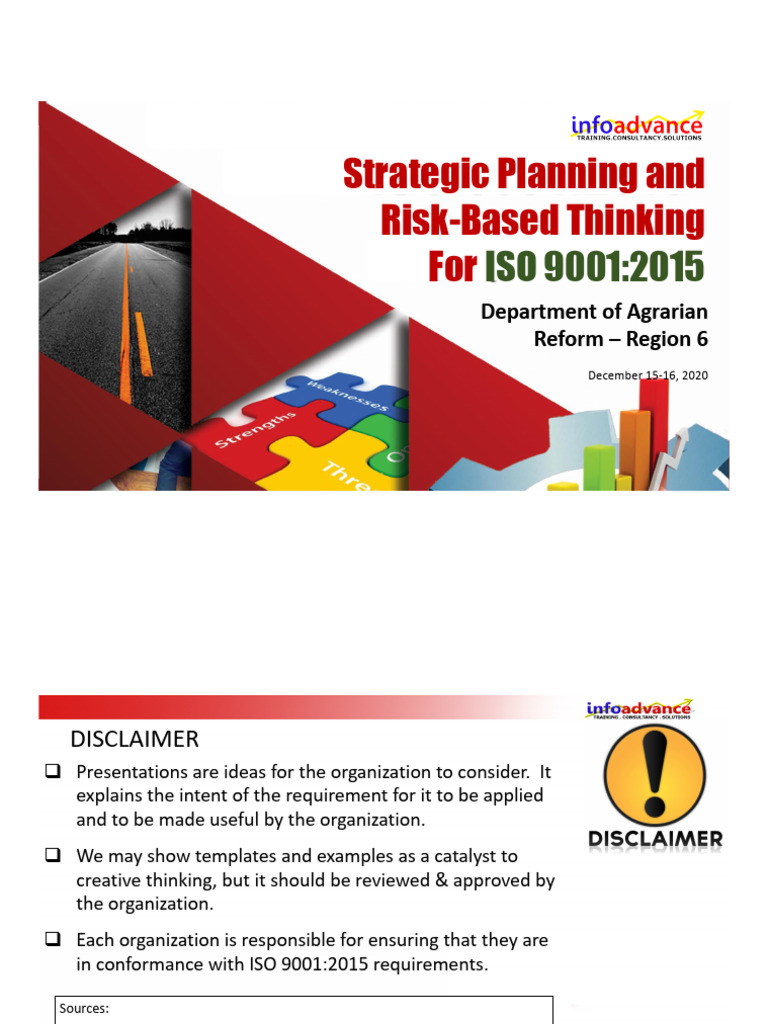 ISO 9001:2015 Strategic Planning Guide | PDF | Risk | Quality Management