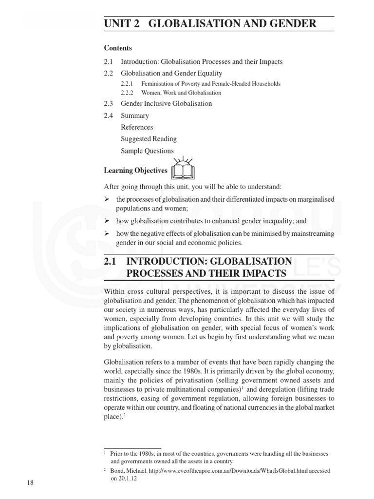 Globalisation and Gender Equality | Download Free PDF | Globalization ...