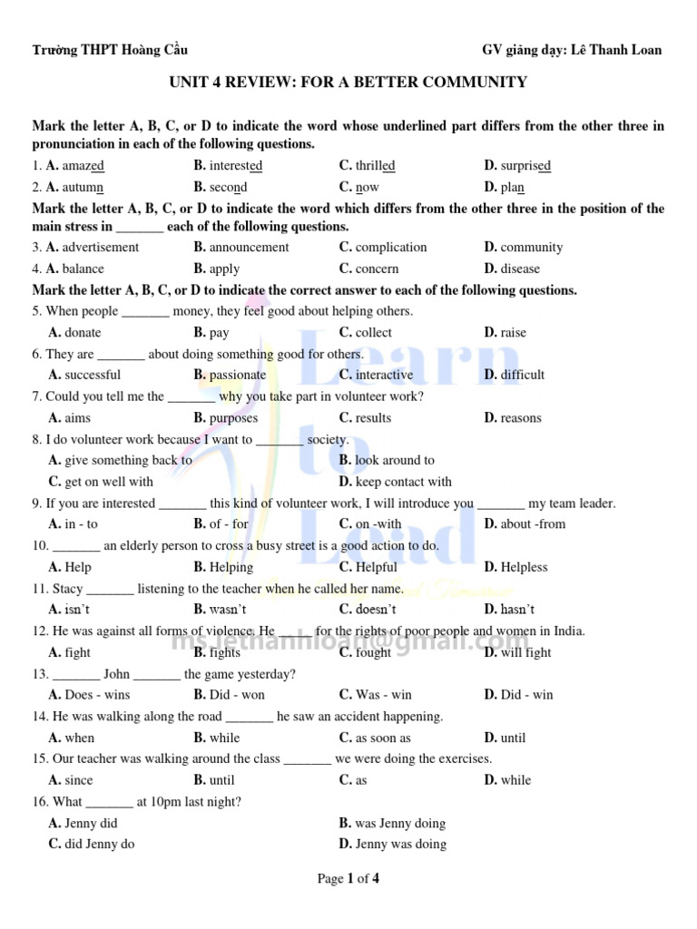 English 10 - Unit 4 Review | PDF | Career & Growth | Social Science