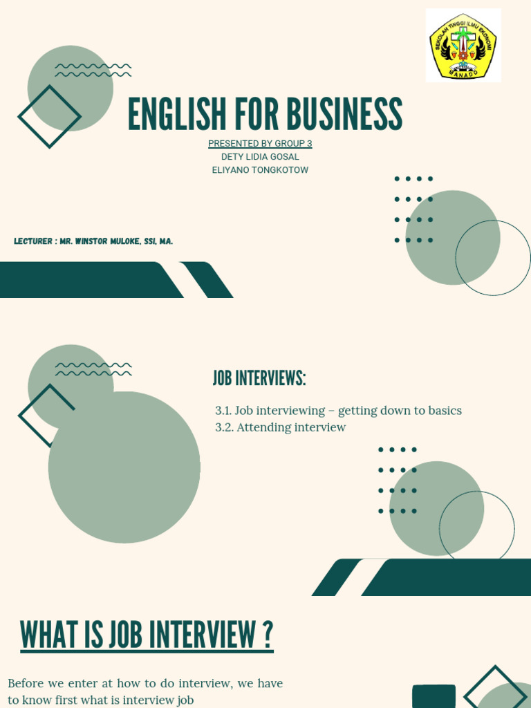 English Business | PDF | Job Interview