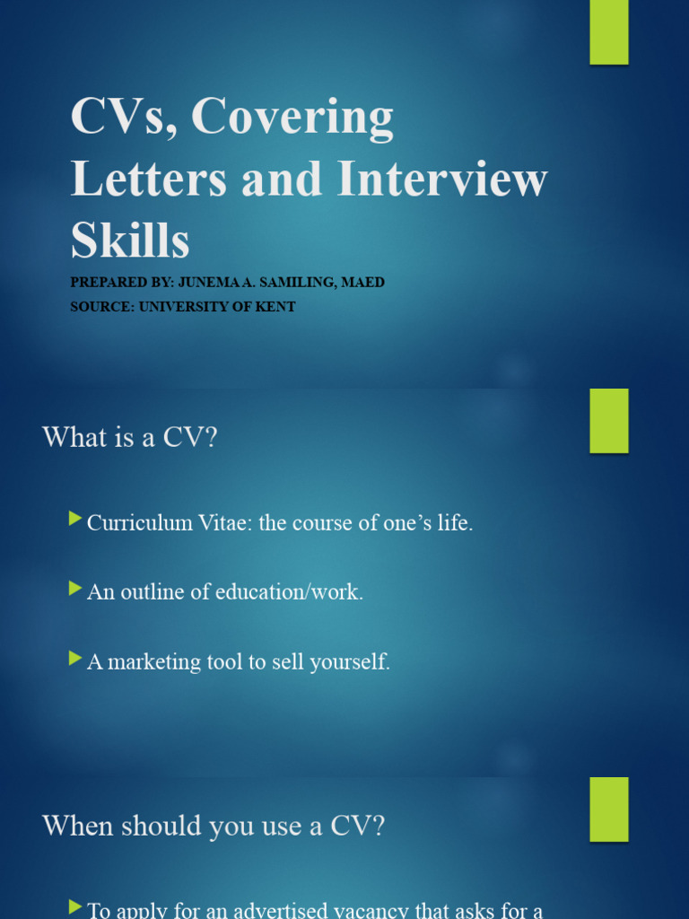 CVs, Cover Letters, and Interview Tips | PDF | Résumé