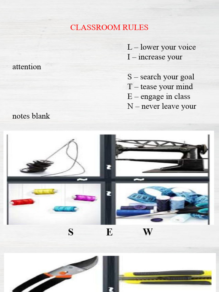 Sewing Tools & Safety Guide | PDF | Sewing | Sewing Machine