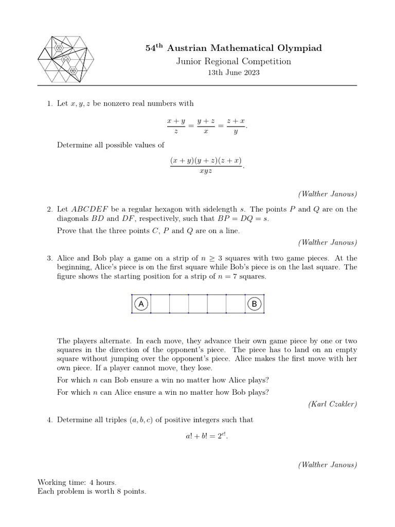 Olympiad unique Problem | PDF