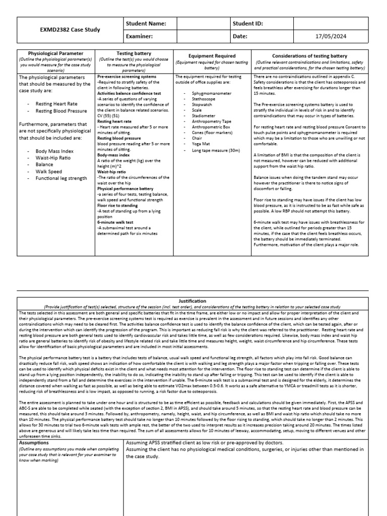 2024_EXMD2382_Case Study Task Template | Download Free PDF | Balance (Ability) | Body Mass Index