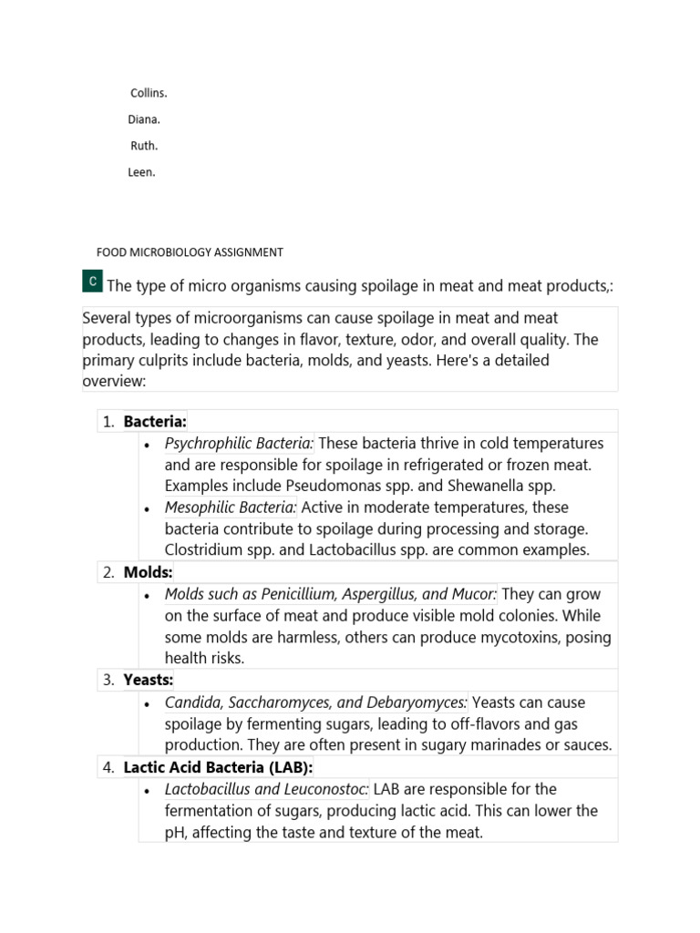 Food Micro Bio | Download Free PDF | Food Storage | Decomposition