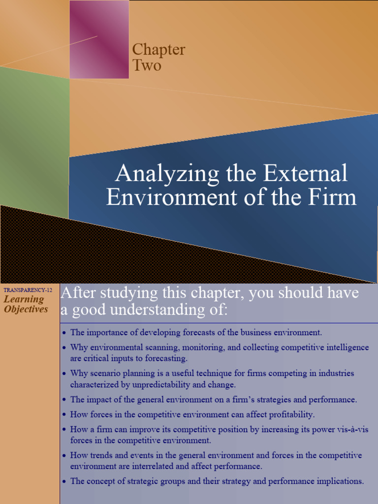 Chapter 2 - Analyzing The External Environment of The Firm | PDF ...