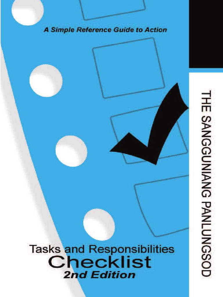 Task and Responsibilities Checklist For The Sanggunian Panlungsod | PDF ...