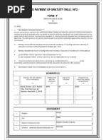 Gratuity Form (F) | PDF | Law