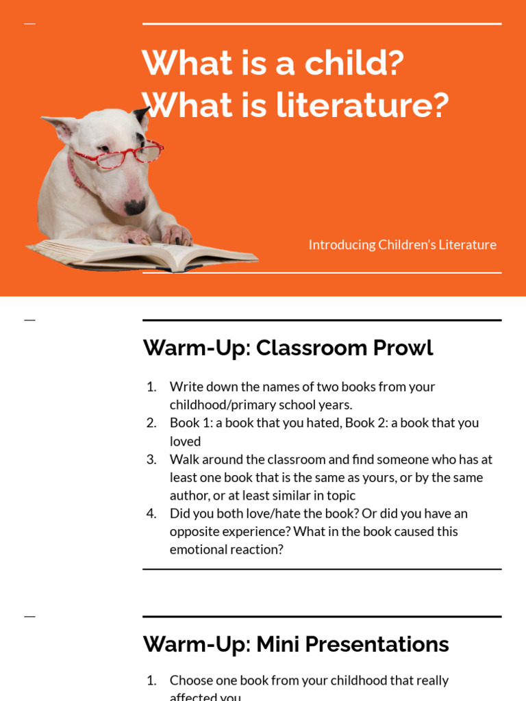 Introducing Children's Literature | PDF | Children's Literature ...