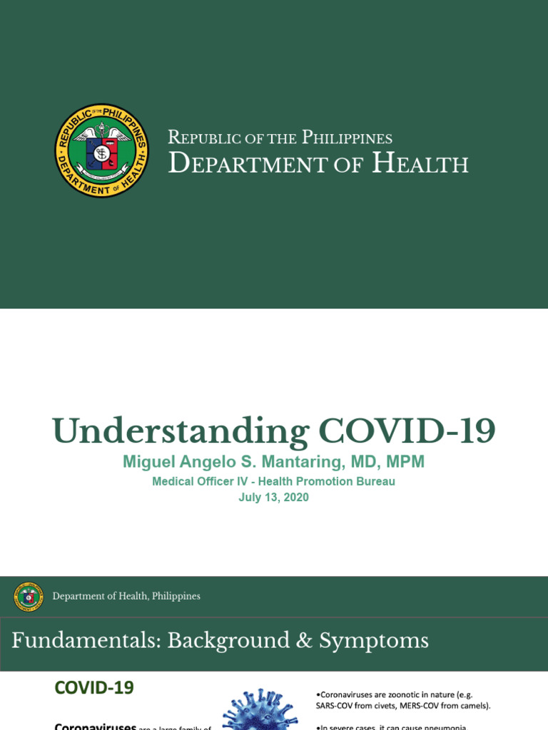 HPB DOH DepEd Understanding COVID 19 Presentation | Download Free PDF ...
