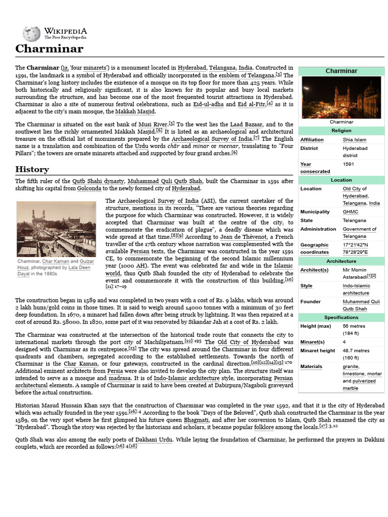 CHARMINAR | PDF