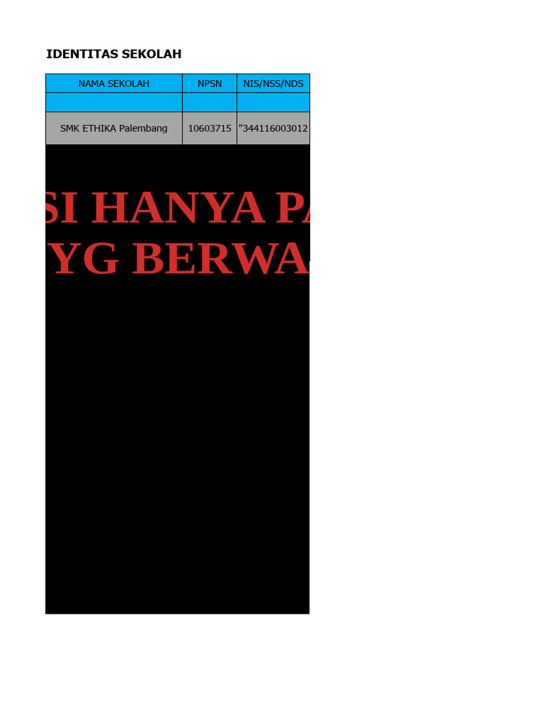 (Sari) Nilai Bhs Indo Kelas X-S1 (OTP) Ganjl | PDF
