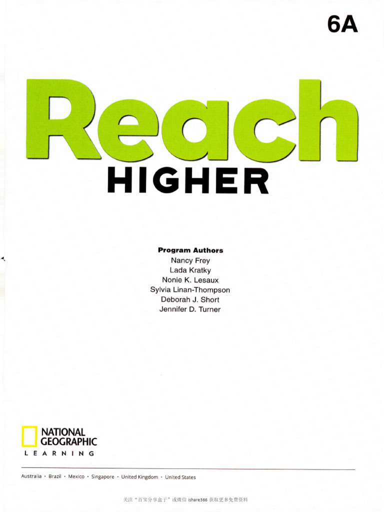 Reach Higher 6A Student Book | PDF