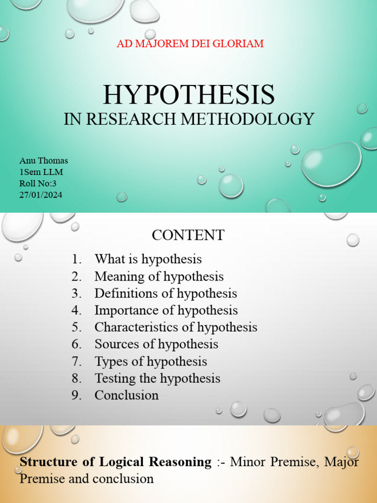 HYPOTHESIS | PDF | Hypothesis | Theory