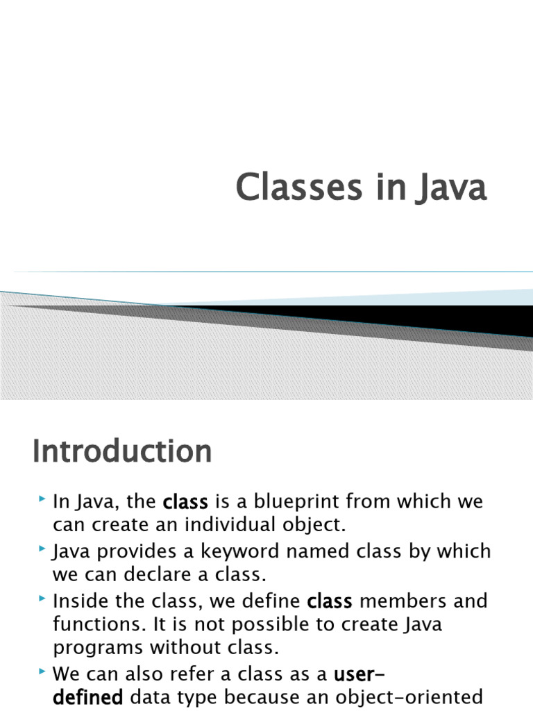 Classes In Java Pdf Class Computer Programming Method Computer Programming 2998