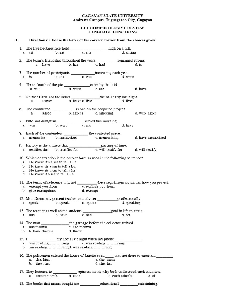 LET Comprehensive Review 2024 | PDF