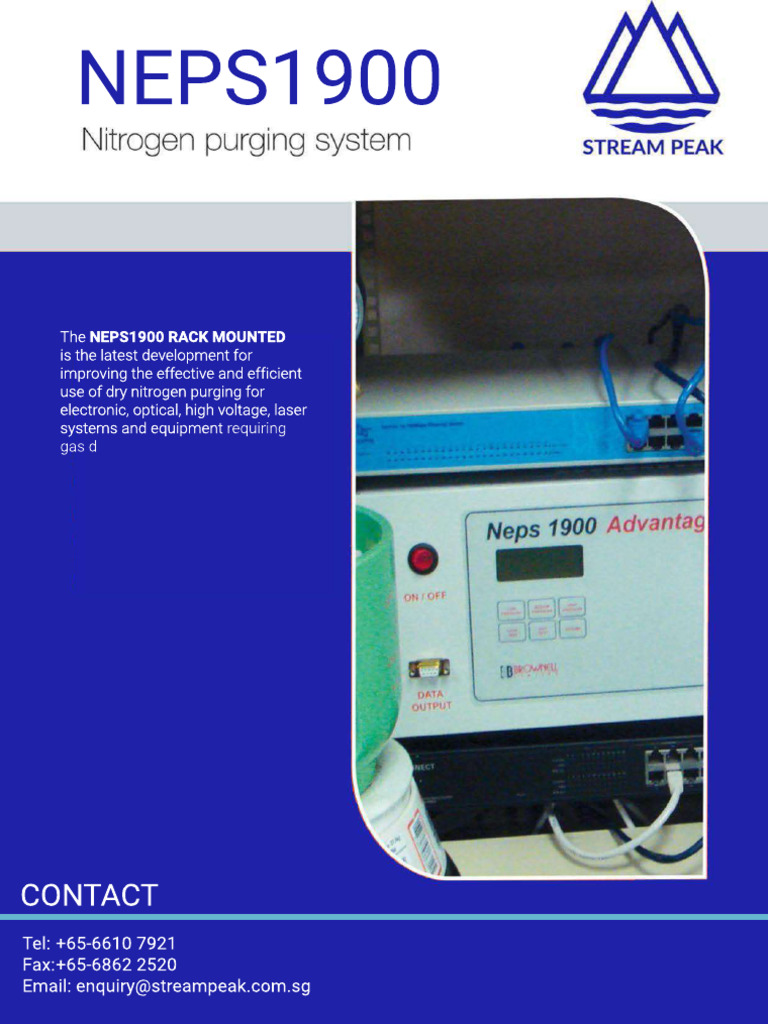 Nitrogen Enhanced Purging System 1900 Rack Mounted Product Brochure | PDF