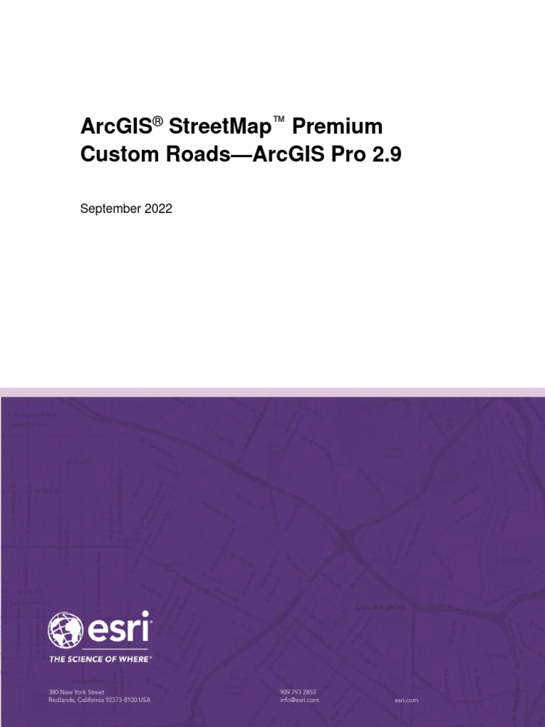 ArcGIS StreetMap Premium Custom Roads Pro29 | PDF | Arc Gis | Esri
