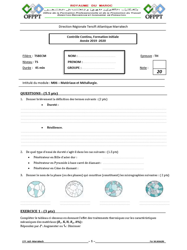 CC M06 2019-2020 Tsbecm | PDF