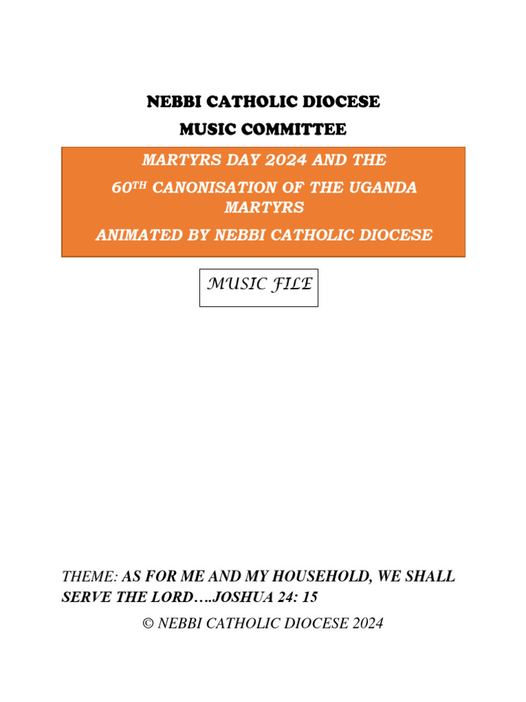 Martyrs Day 2024 Final Nebbi | PDF | Phonetics | Latin Script