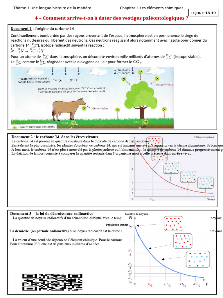 Datation par carbone 14 et radioactivité | PDF | Radioactivité ...