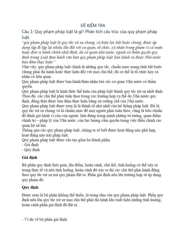 ĐỀ KIỂM TRA | PDF