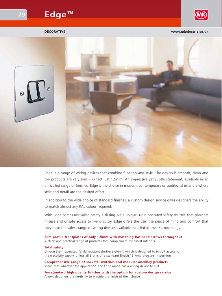 MK EDGE Prod | PDF | Ac Power Plugs And Sockets | Equipment