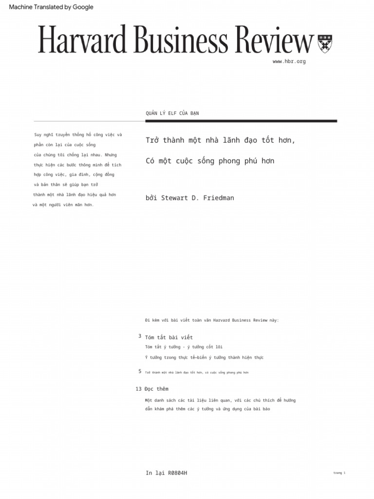 4. Drucker - 2 HBR papers - DỊCH | PDF