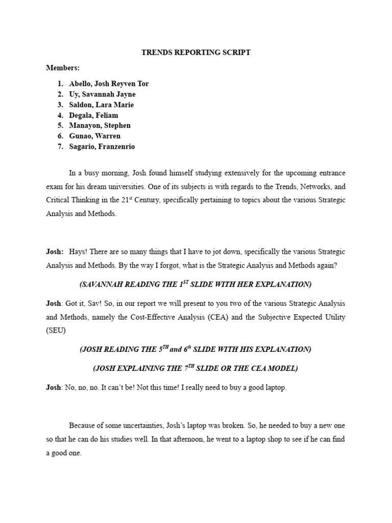 Trends Reporting Script | PDF