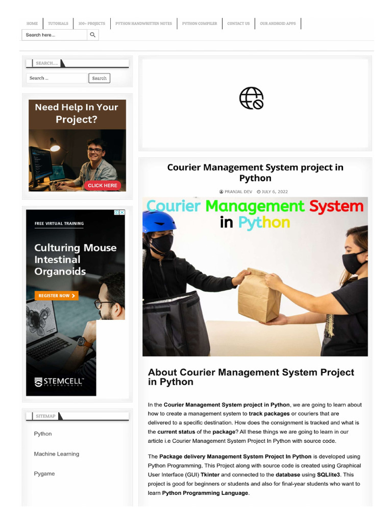 Courier Management Pdf