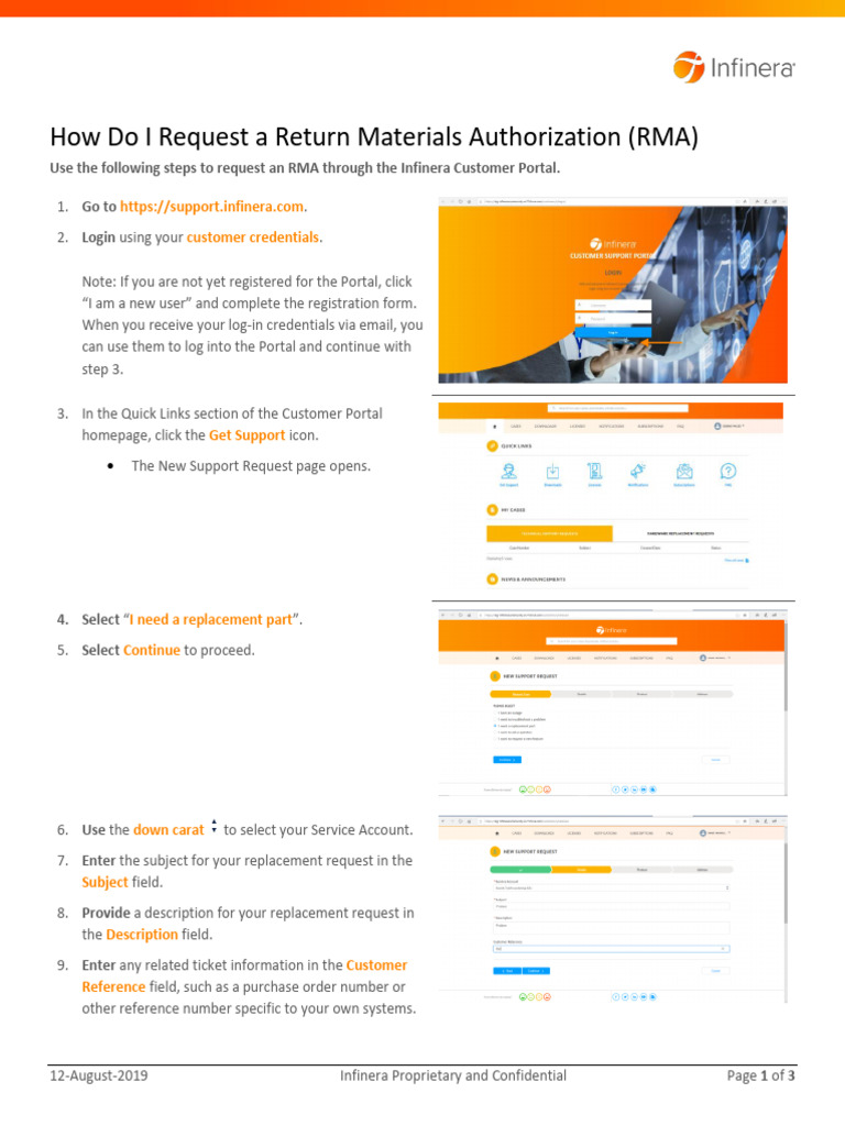How Do I Request An RMA | PDF | Login