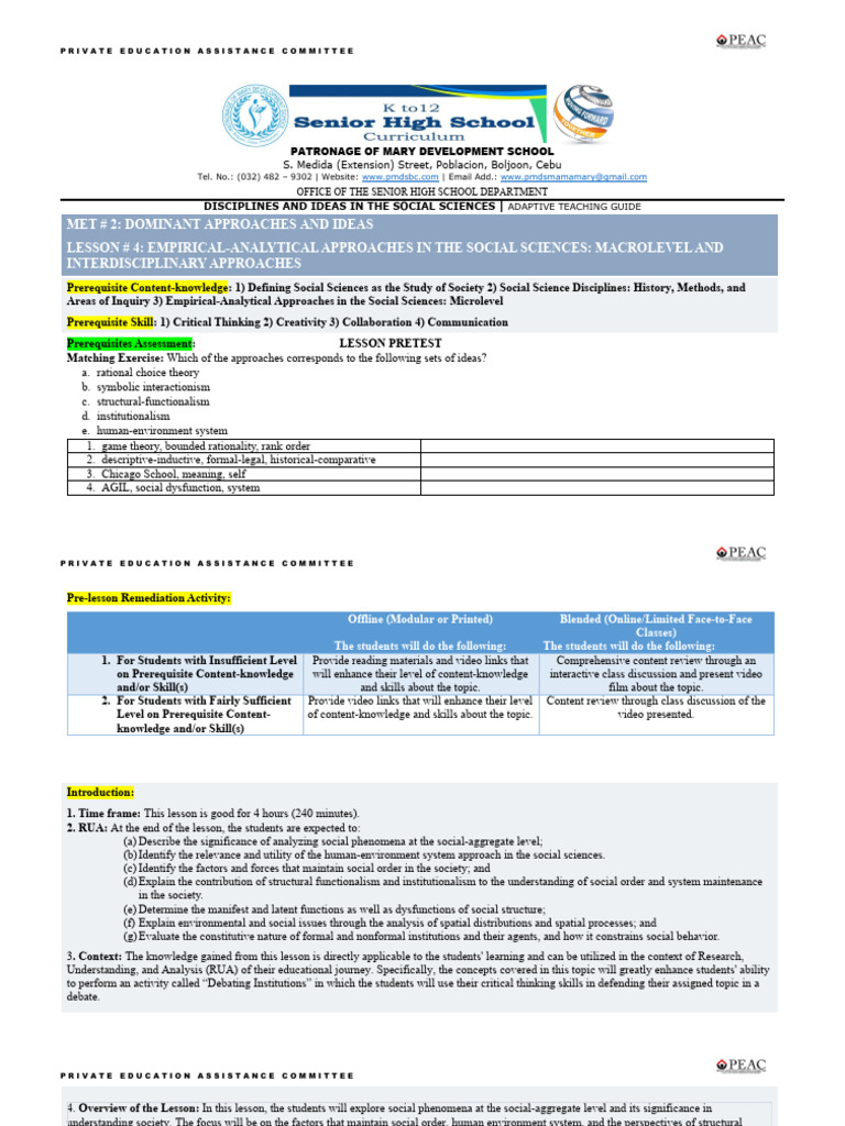 Atg-Diss Lesson4 | PDF | Institution | Concept