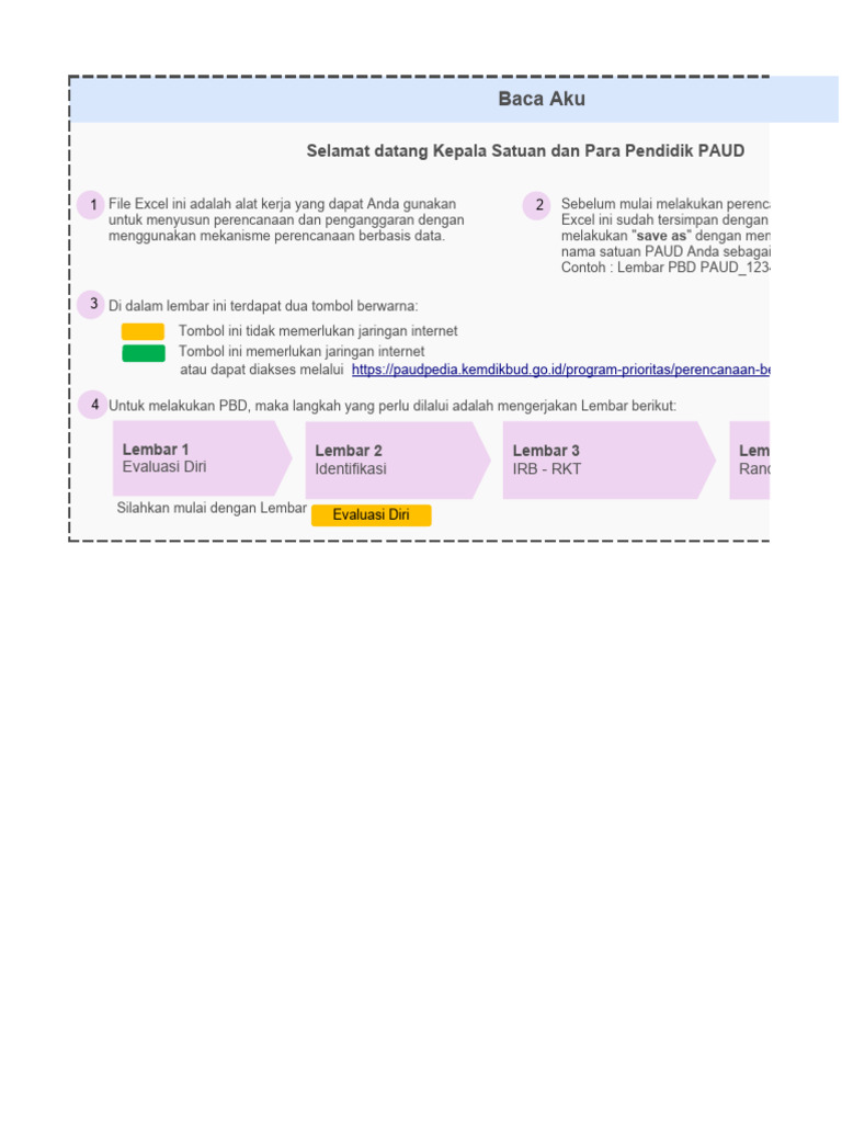 Lembar PBD PAUD - 2022 (69833484) TK PGRI Kartini | PDF