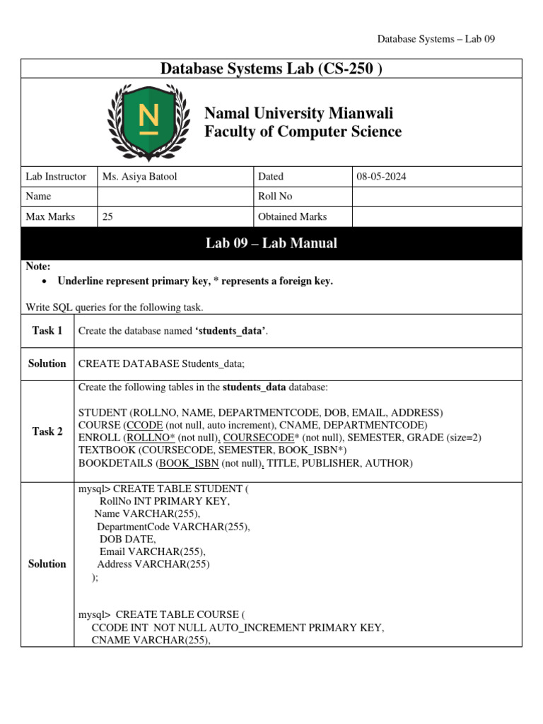 NUM-BSCS-2022-30 Lab 9 6640a4926f477 | PDF | Software Design | Computer ...