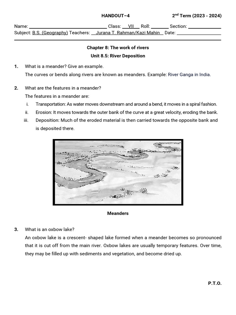 Class VII B.S. (Geography) HANDOUT-4 | PDF