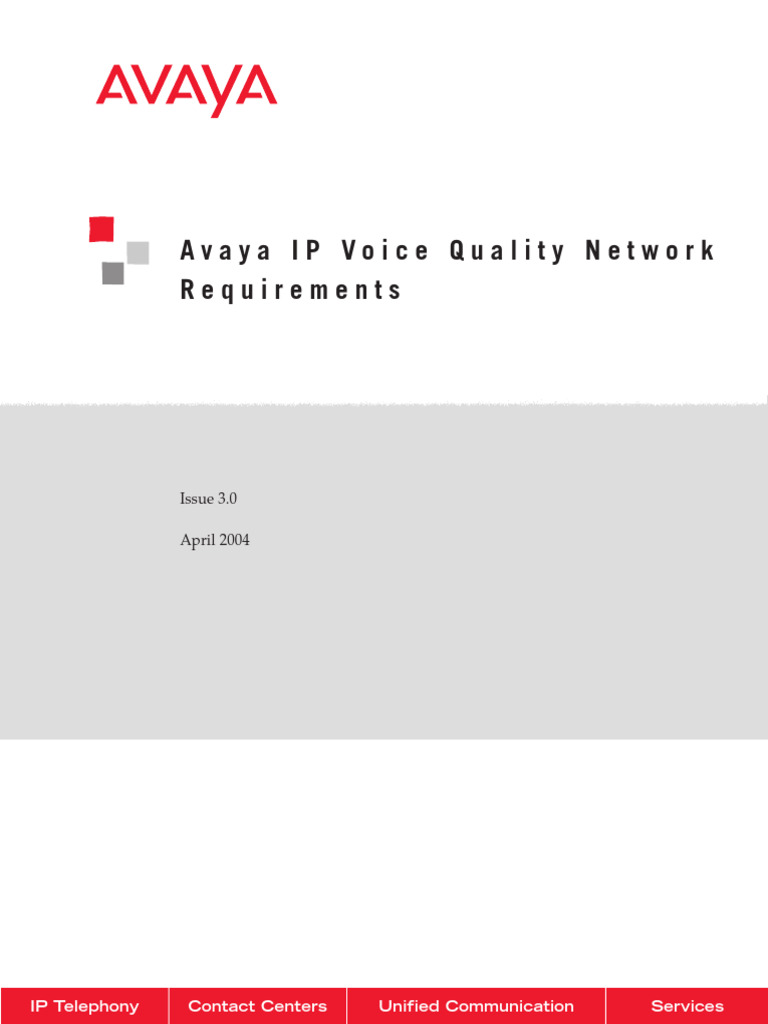 Avaya Voip | PDF | Quality Of Service | Computer Network