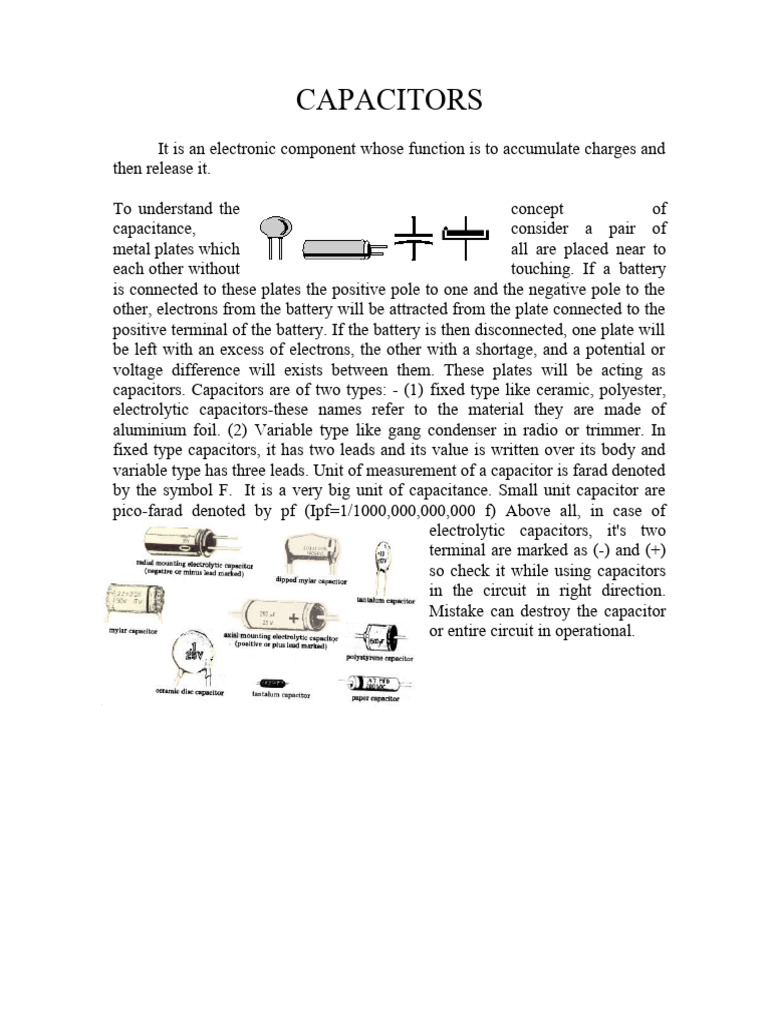 CAPACITORS | PDF