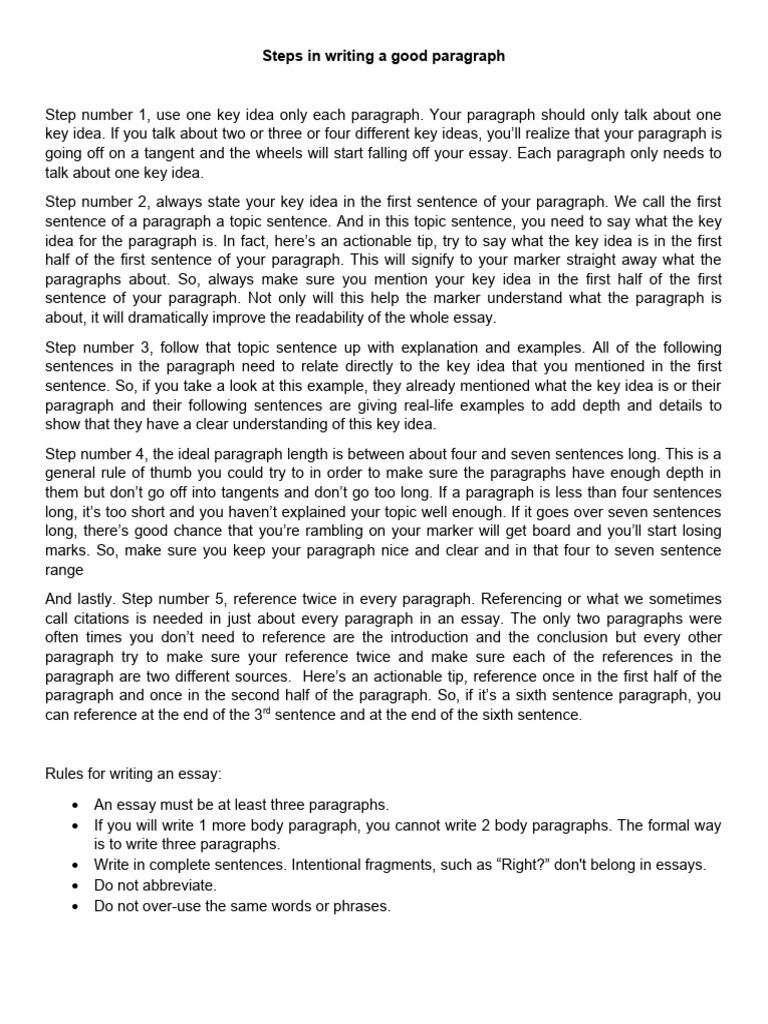 5 Steps For Paragraph | PDF | Paragraph | Essays