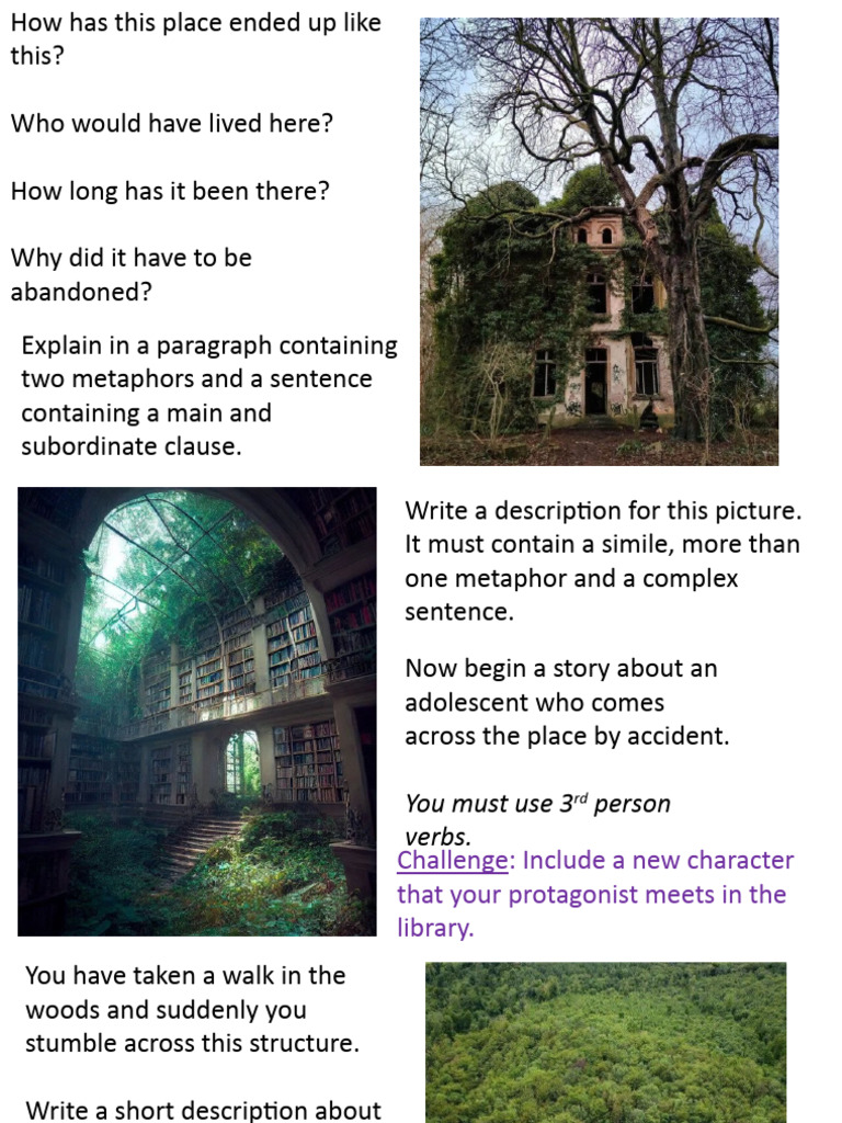 Descriptive Writing Prompts - Abandoned Places | Download Free PDF ...