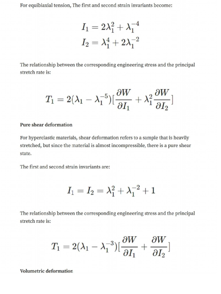 Hyperelastic Material Models and Curve Fitting02 | PDF