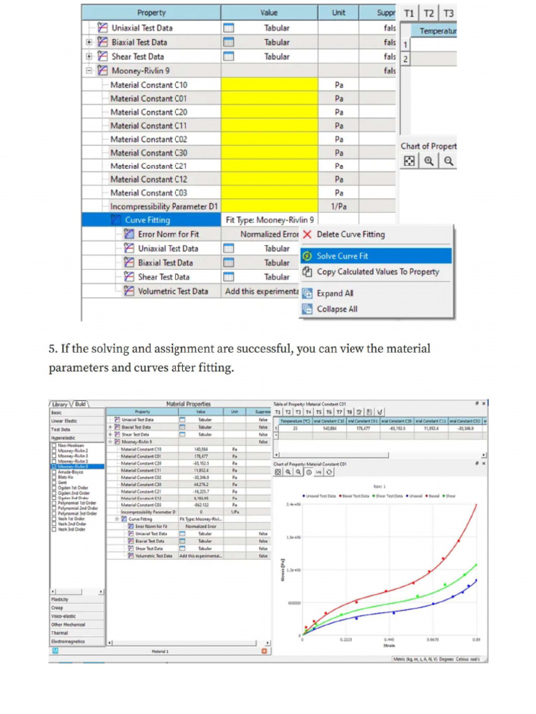 Hyperelastic Material Models and Curve Fitting04 | PDF