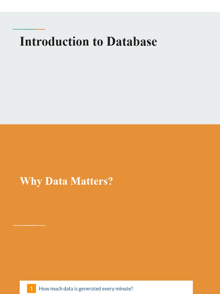 DB - Chapter 1 | PDF | Databases | No Sql